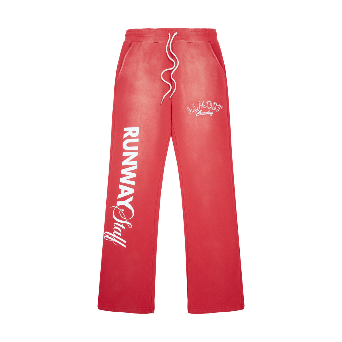 Runway Flare Sweatpants Sun Fade Wash (Red) – ALMOST SOMEDAY